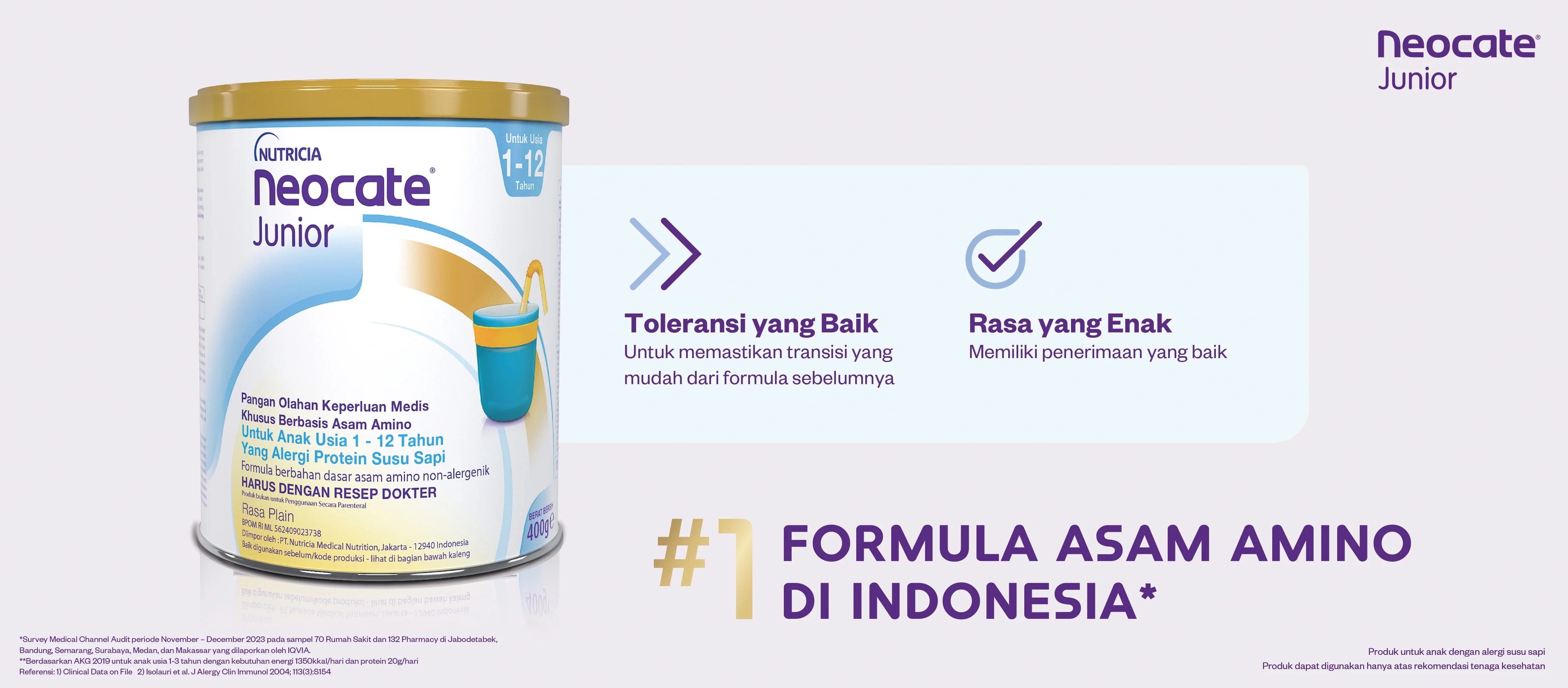 Neocate Junior, Susu Alergi Susu Sapi Anak Usia 1-12 Tahun